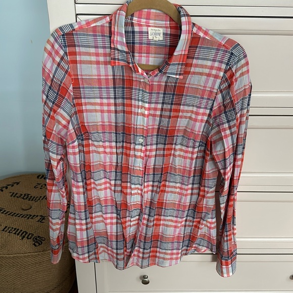 J. Crew | Tops | Like New Jcrew Plaid Shirt | Poshmark